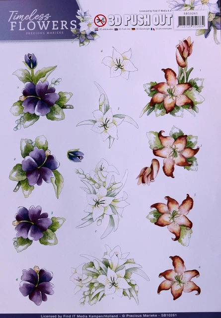 A4 DIE CUT 3D PAPER TOLE DECOUPAGE Push Out Sheet Sweet Dog Collection ...