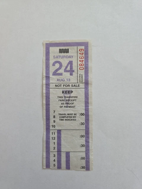 RARE VINTAGE SAN Francisco SF MUNI paper Bus Transfer £22.31 - PicClick UK