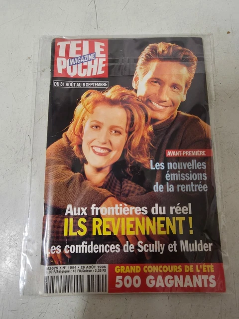 TELE POCHE N°1594 Aout 1996 Gillian Anderson/David Duchovny X-Files EUR ...