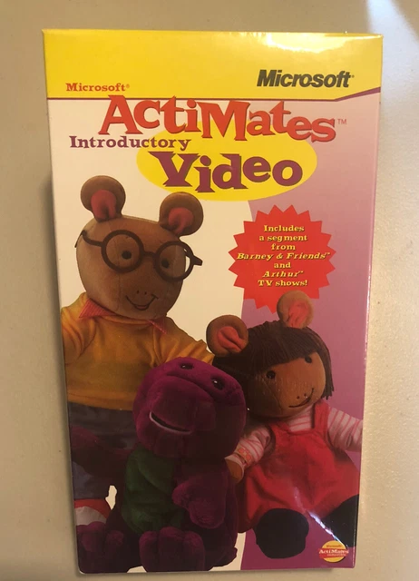 MICROSOFT ACTIMATES INTRODUCTORY Video VHS Barney & Friends ...