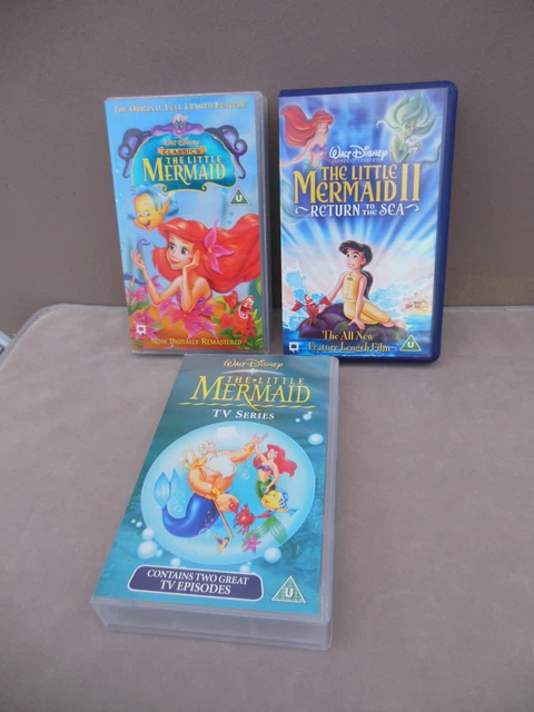 CHILDREN'S VHS VIDEO - disney the little mermaid 1, 2 and tv series EUR 17,68 - PicClick FR