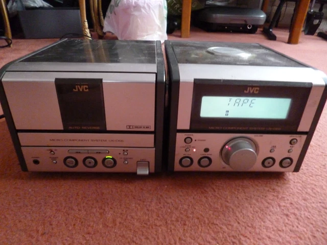 JVC UX-D66TN MICRO component hifi system Sliver Grey CD, Radio, Tape ...