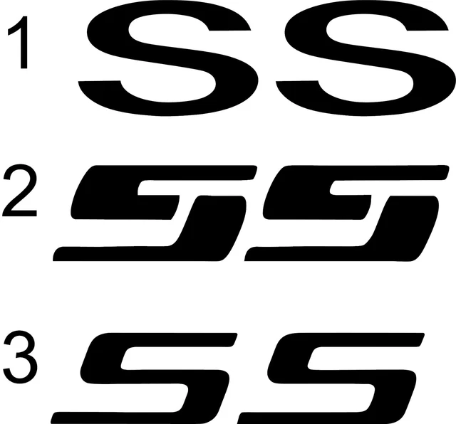 CHEVY SS LOGO Vinyl Decal Stickers; Cars, Racing, Camaro, Cobalt ...