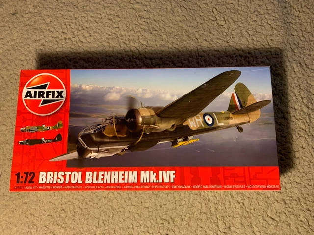 AIRFIX MODEL 1:72 Bristol Blenheim MK.IVF box open but bag sealed £2.20 ...