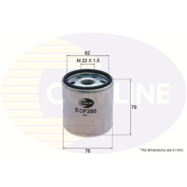 OIL FILTER EOF280 Comline 9808867880 1812551 LR058104 2128722 ...