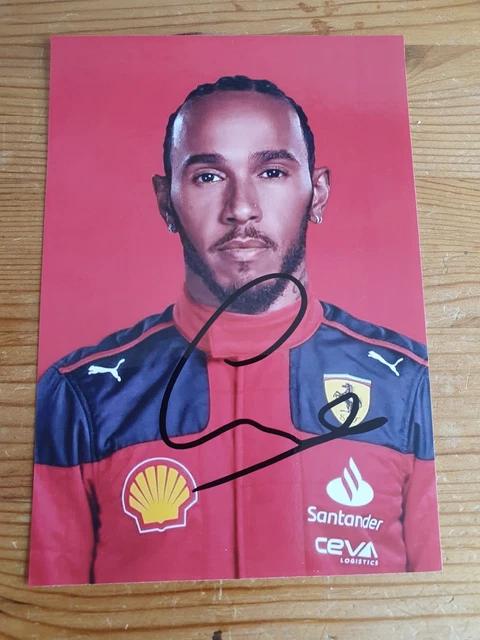 LEWIS HAMILTON FERRARI F1 Driver Hand Signed Photo 6x4". £17.36 ...