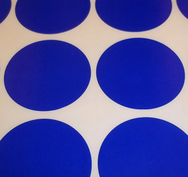 600 BLEU FONCÉ 6mm (0.6cm) Code Couleur Poids Rond Stickers Adhésif ...