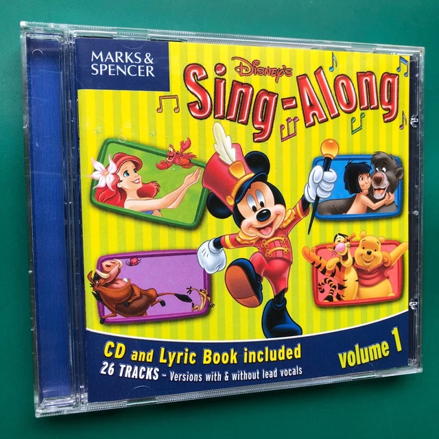 DISNEY'S SING-ALONG VOL. 1 Children's Animation Soundtracks CD Mickey ...