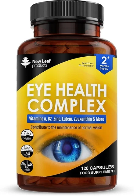 NEW LEAF EYE Health Complex Lutein & Zeaxanthin Supplement 120 tablets ...