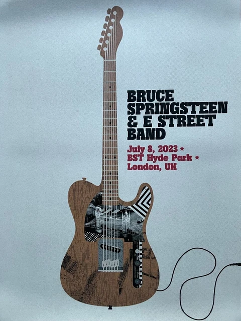 BRUCE SPRINGSTEEN POSTER tour 2023 -london-hyde park 8 th july concert ...