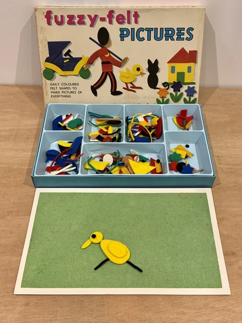 VINTAGE 1960S FUZZY Felt Pictures Play Set - Allan Industries Ltd ...