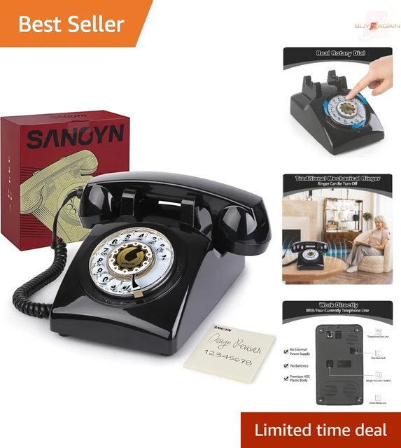 Vintage Landline Phone Working 1960s Retro Rotary Dial Telephone ...
