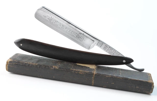 RASOIO MANO LIBERA straight razor vintage Puma 89 Solingen Rasiermesser ...