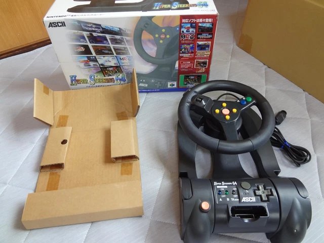 NINTENDO 64 HYPER Steering Wheel N64 Controller Ascii Racing boxed ...