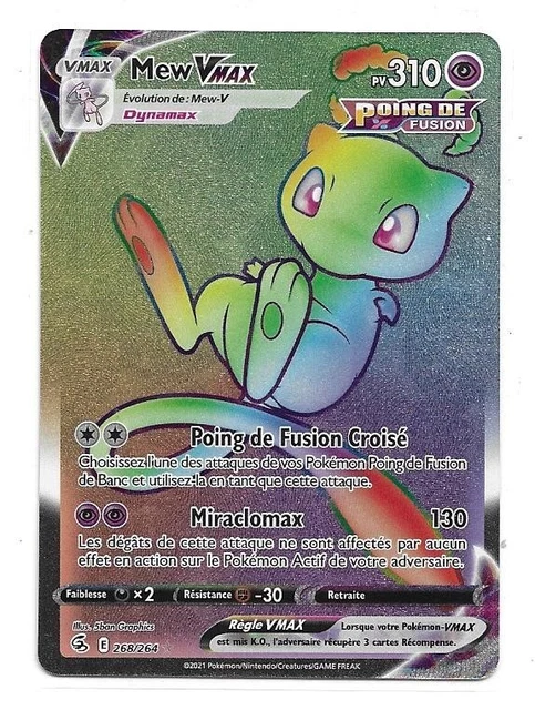 CARTE POKEMON MEW Vmax 114/264 310 Pv Serie Epee Et Bouclier Poing De ...