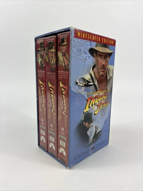 THE ADVENTURES OF Indiana Jones VHS Widescreen Trilogy Box Set ...