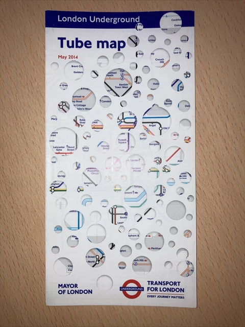LONDON. UNDERGROUND TUBE Map. (. May. 2014. ) £2.40 - PicClick UK