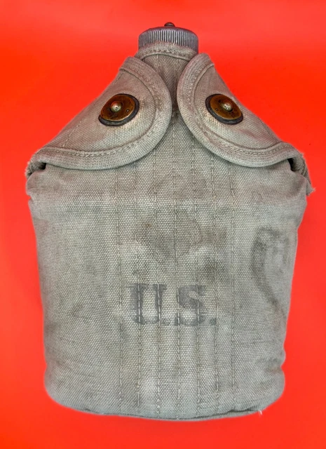 WW1 US ARMY Original M1910 Canteen Water bottle and Cup with Canvas ...