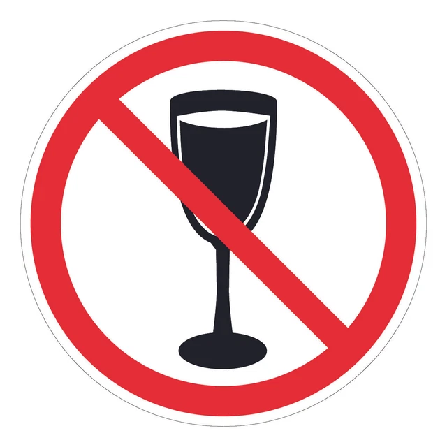 ADESIVO SEGNO DI divieto ""Alcol vietato"" targa pellicola autoadesiva ...