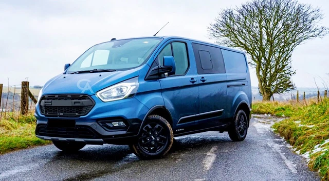 FOR FORD TRANSIT Custom Front Grill Raptor Style Matt Black 18-23 UK ...