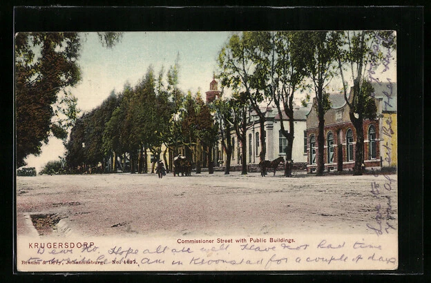 CPA KRUGERSDORP, COMMISSIONER Street eith Public Buildings EUR 10,00 ...