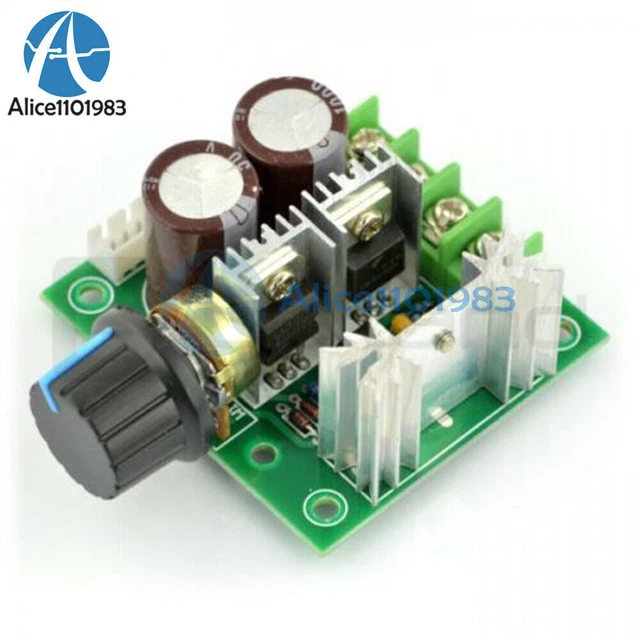 DC 12-40V MAX 10A PWM DC Motor Speed Controller With Knob Switch ...