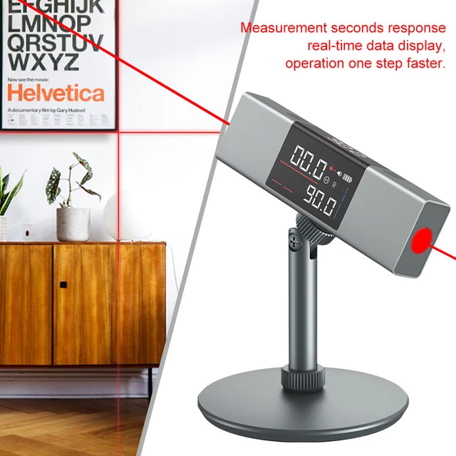 LASER PROTRACTOR ANGLE Measure Laser Level Ruler Digital Device Type-C ...