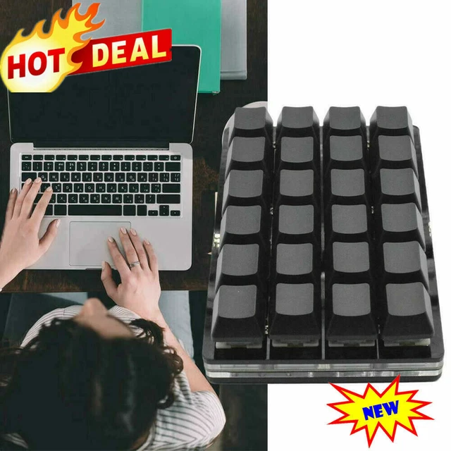 BLACK 24-KEY KEYPAD Mechanical Keyboards Custom Shortcut Programmables ...