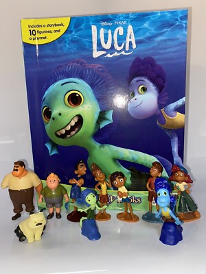 DISNEY LUCA BUSY Book - 10 Figures And A Playmat Brand New Uk Stock £11 ...