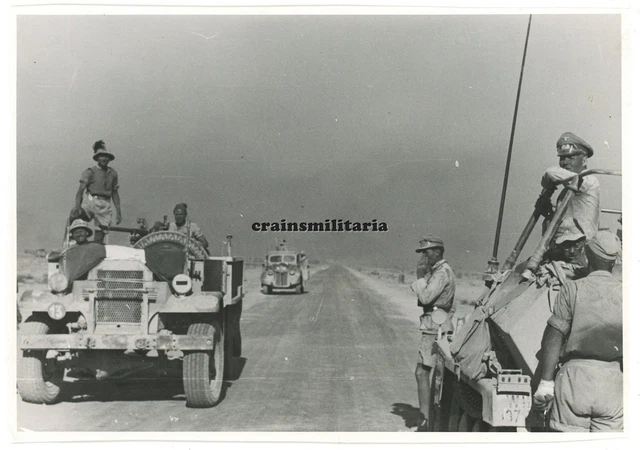 ORIG. RIESEN FOTO General Erwin ROMMEL mit Panzer englische Beute Lkw ...