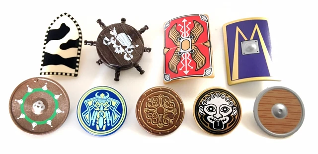 PLAYMOBIL X9 SHIELDS viking figures rare Western Knight Indian Native ...