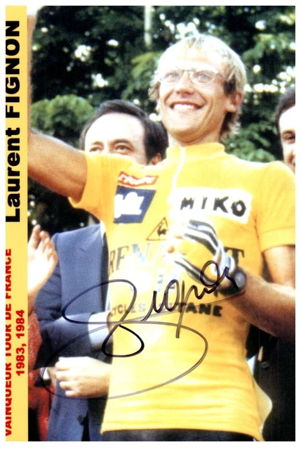 PHOTO DÉDICACÉE AUTOGRAPHE,AUTOGRAMM, signed FIGNON TOUR DE FRANCE ...