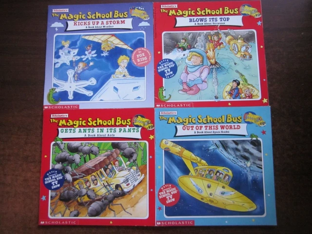 4 X MAGIC SCHOOL BUS Books ANTS PANTS, OUT of WORLD, KICKS up a STORM ...