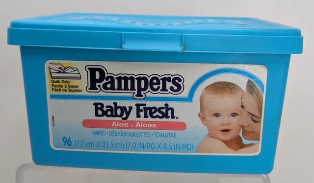 VINTAGE 1997 90S Baby Fresh Alow Baby Wipes Empty container Movie Prop ...