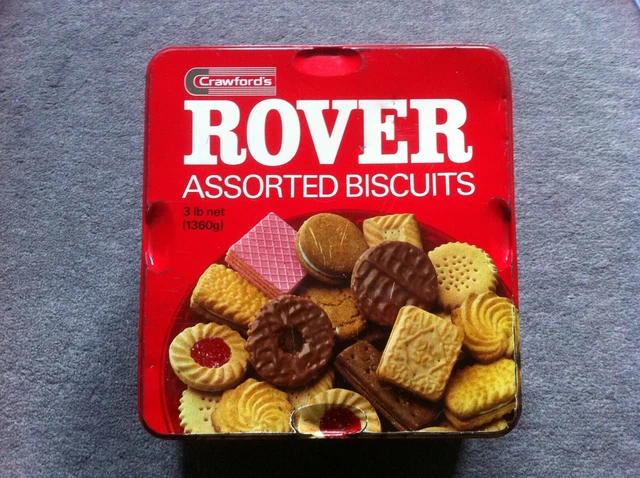 ORIGINAL VINTAGE CRAWFORDS ROVER ASSORTED BISCUITS TIN 3lb with shop ...
