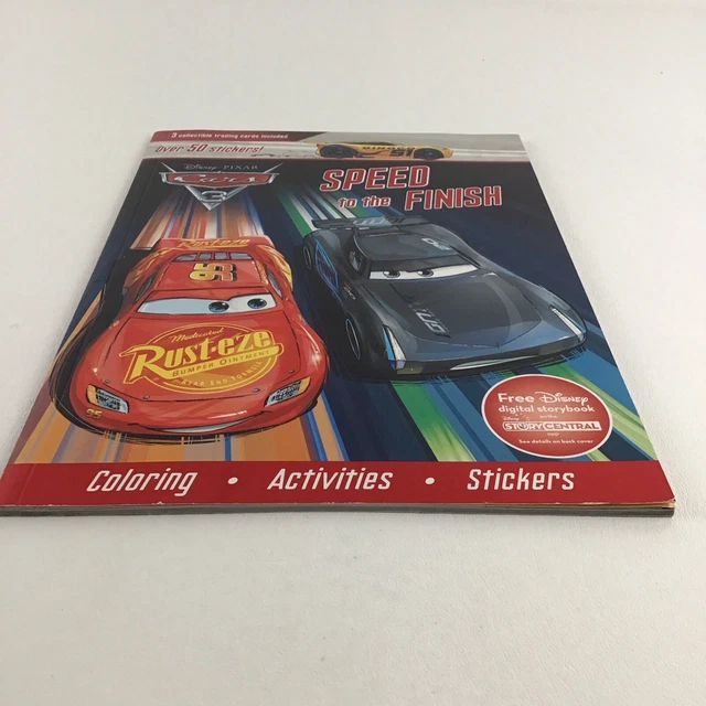 DISNEY PIXAR CARS Coloring Activity Sticker Book Speed To Finish ...