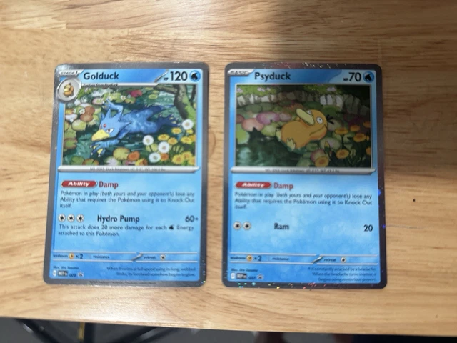 POKÉMON TCG - Mega Evolutions Black Star Promo Psyduck 007 + Golduck ...