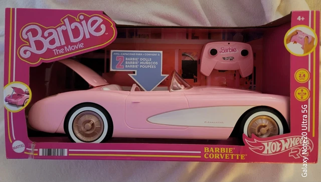 BARBIE THE MOVIE Corvette Pink Convertible Car New 2023 Remote Control ...