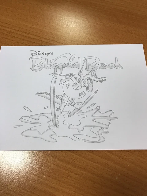 DISNEYWORLD BLIZZARD BEACH swimming florida Logo Drawing Sketch ...