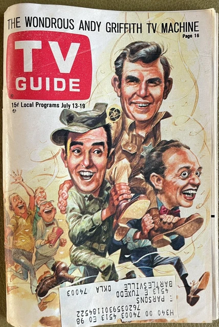 TV GUIDE- JULY 13TH, 1968 - The Wonderous Andy Griffith TV Machine £11. ...