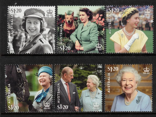 AUSTRALIA 2023 - Queen Elizabeth II In Memoriam, 1926-2022, Set of 6 ...