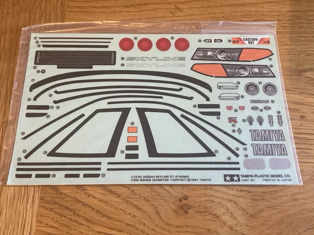 TAMIYA 9495126 NISSAN Skyline GT-R Original Decals R32 58099 TA01 TA02 ...