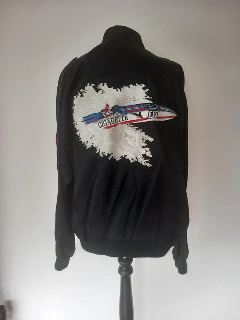 VINTAGE 90S TONY Lama Mens cigarette off shore Racing Team satin jacket ...