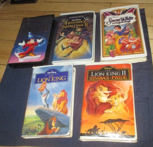 DISNEY VHS BUNDLE of 5 tapes with clamcases (from the 1990s) $24.49 ...