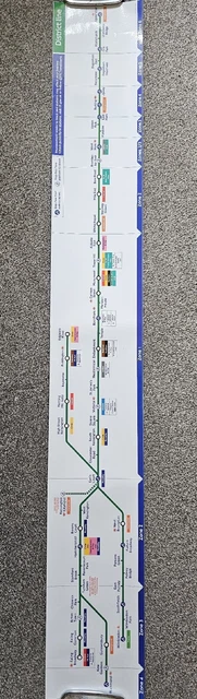 ORIGINAL LONDON UNDERGROUND Tube Carriage Map. District Line Brand New ...