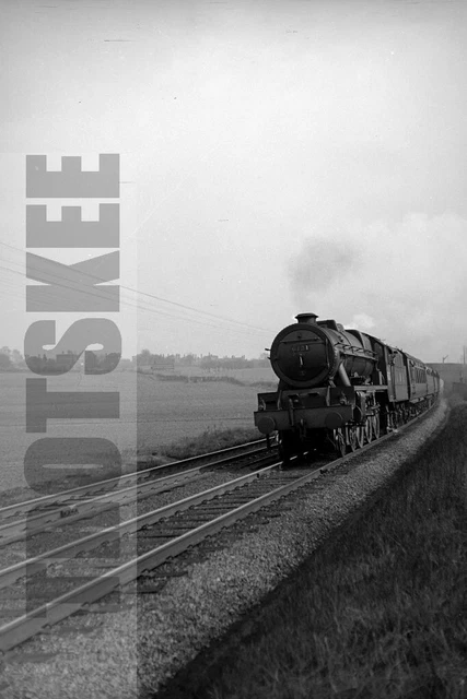 LARGER NEGATIVE LMS London Midland Scotland Railways Steam Loco 6121 ...