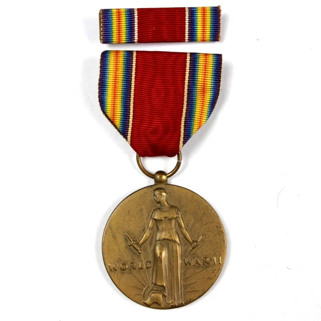 US ARMY USN Navy Usmc Marines Wwii Victory Medal Pin Ribbon Decoration ...