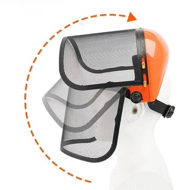 METAL MESH MESH Face Shield Adjustable Safety Helmet Landscape Work EUR 11,18 - PicClick FR
