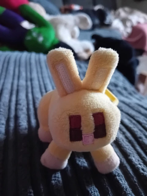 MINECRAFT MOJANG YELLOW Baby Rabbit Clip On, Mini Plush Soft Toy £4.00 ...
