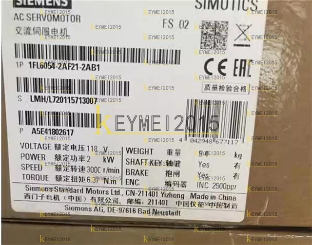 ONE NEW SIEMENS 1FL6054-2AF21-2AB1 £565.06 - PicClick UK